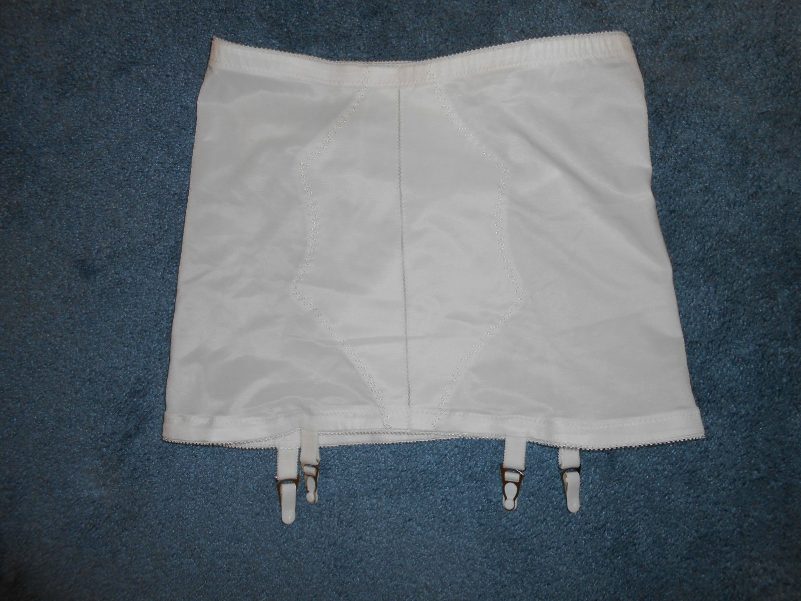 Vintage Cortlands Vesta Girdle Firm Control Open Bottom Girdle Wgarters Wh 10x